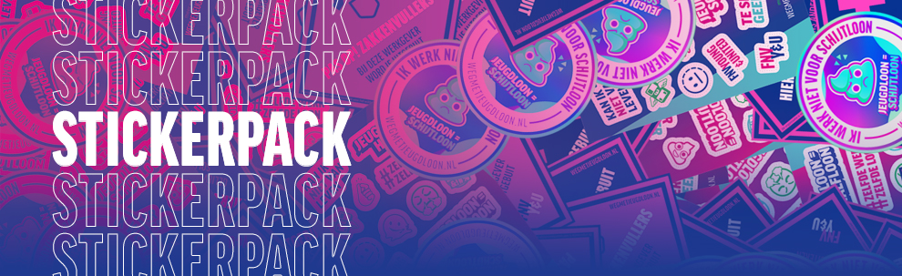Vraag nu een gratis jeugdloon stickerpack aan - FNV Young & United